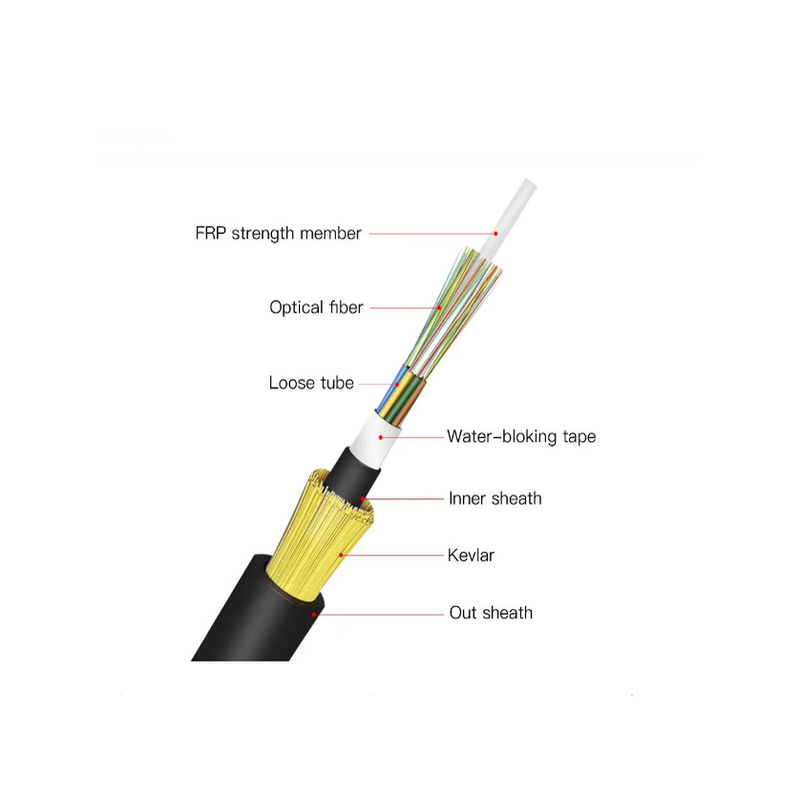 12-Core ADSS Fiber Optic Cable G652D for Aerial Installation